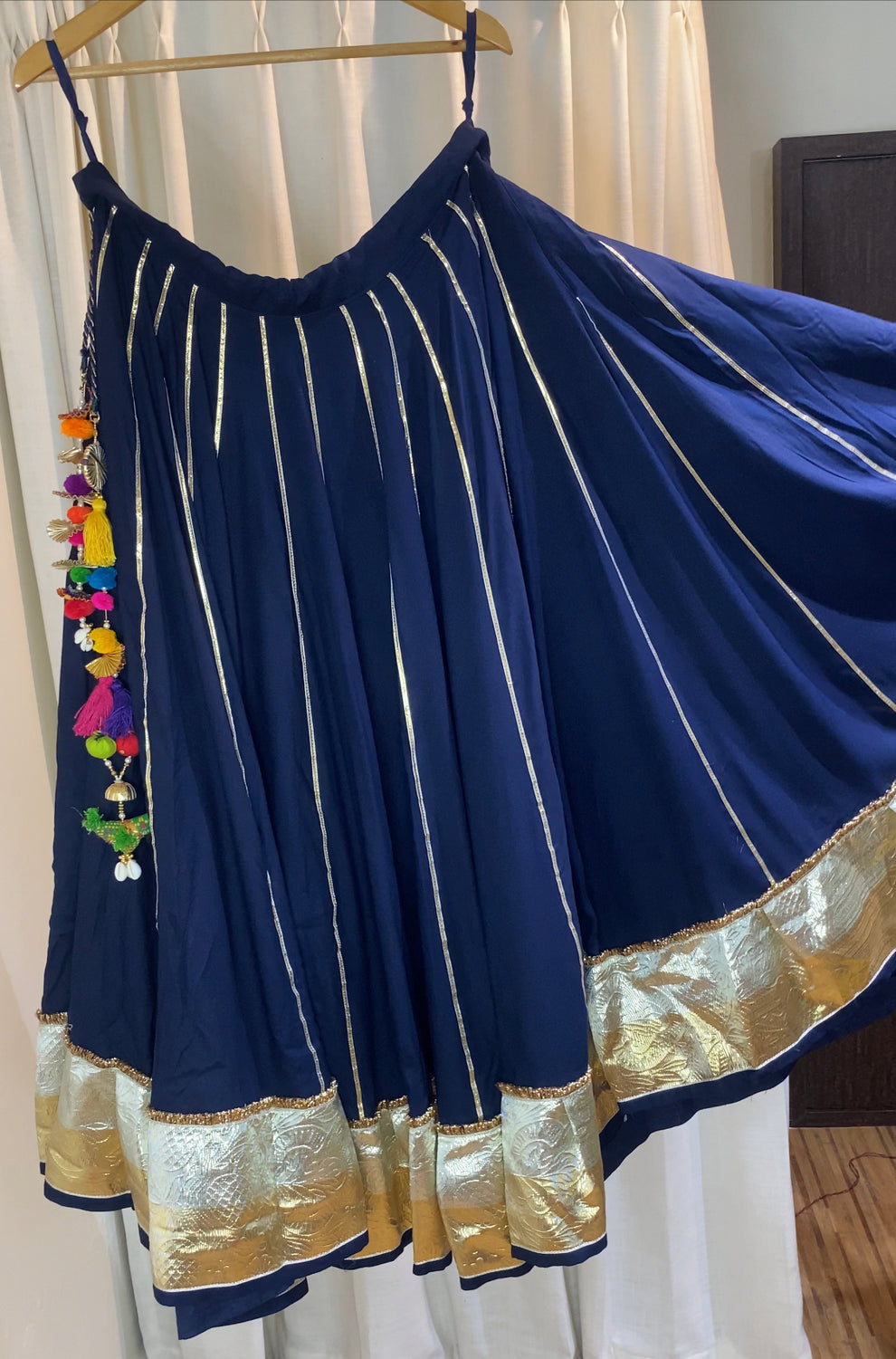 Nevy Blue Gamthi Ghaghra – Urban Threads